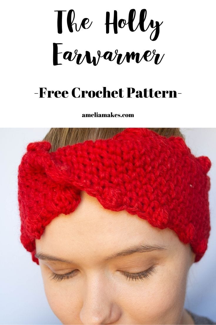 The Holly Crochet Ear warmer - Free Pattern