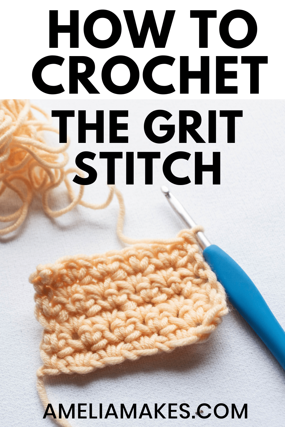 How to Crochet the Grit Stitch - With Video Tutorial - Amelia Makes