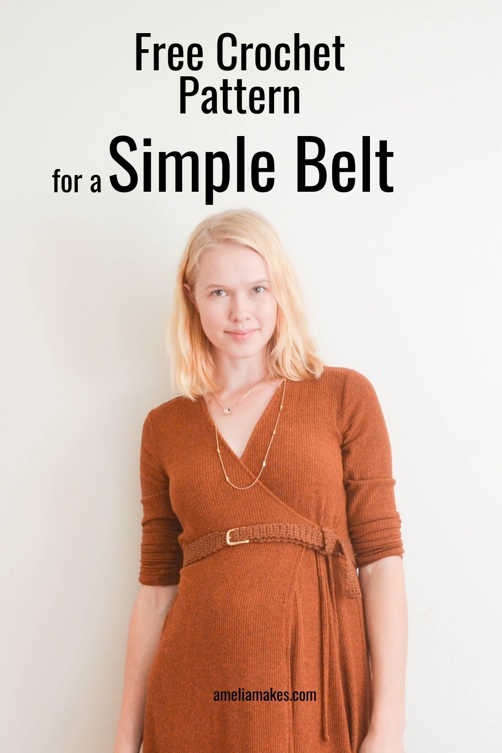 Simple Crochet Belt Pattern-Free Crochet Pattern - Amelia Makes