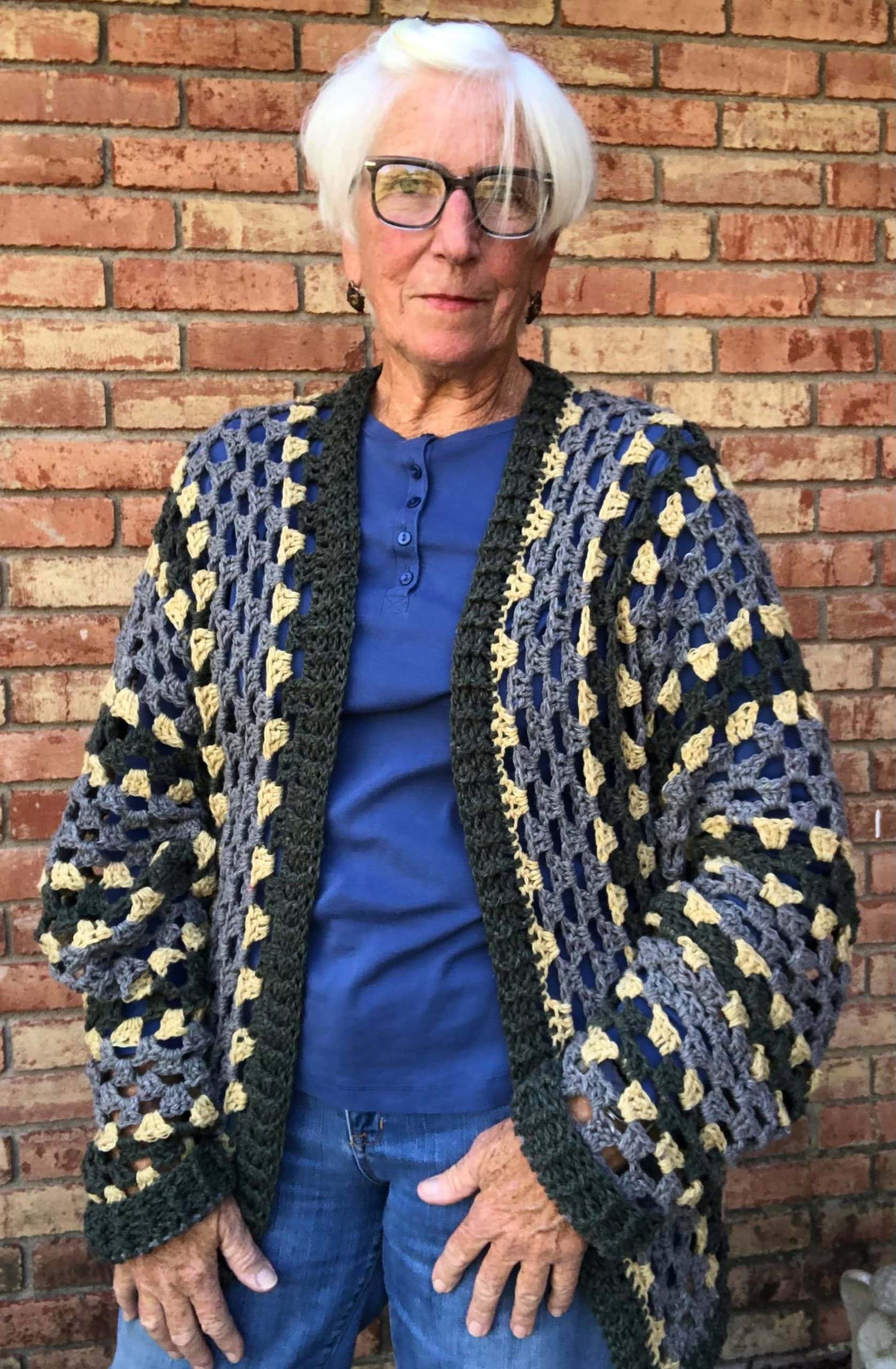 Crochet An Elegant Granny Stitch Cardigan- Free Pattern - Amelia Makes