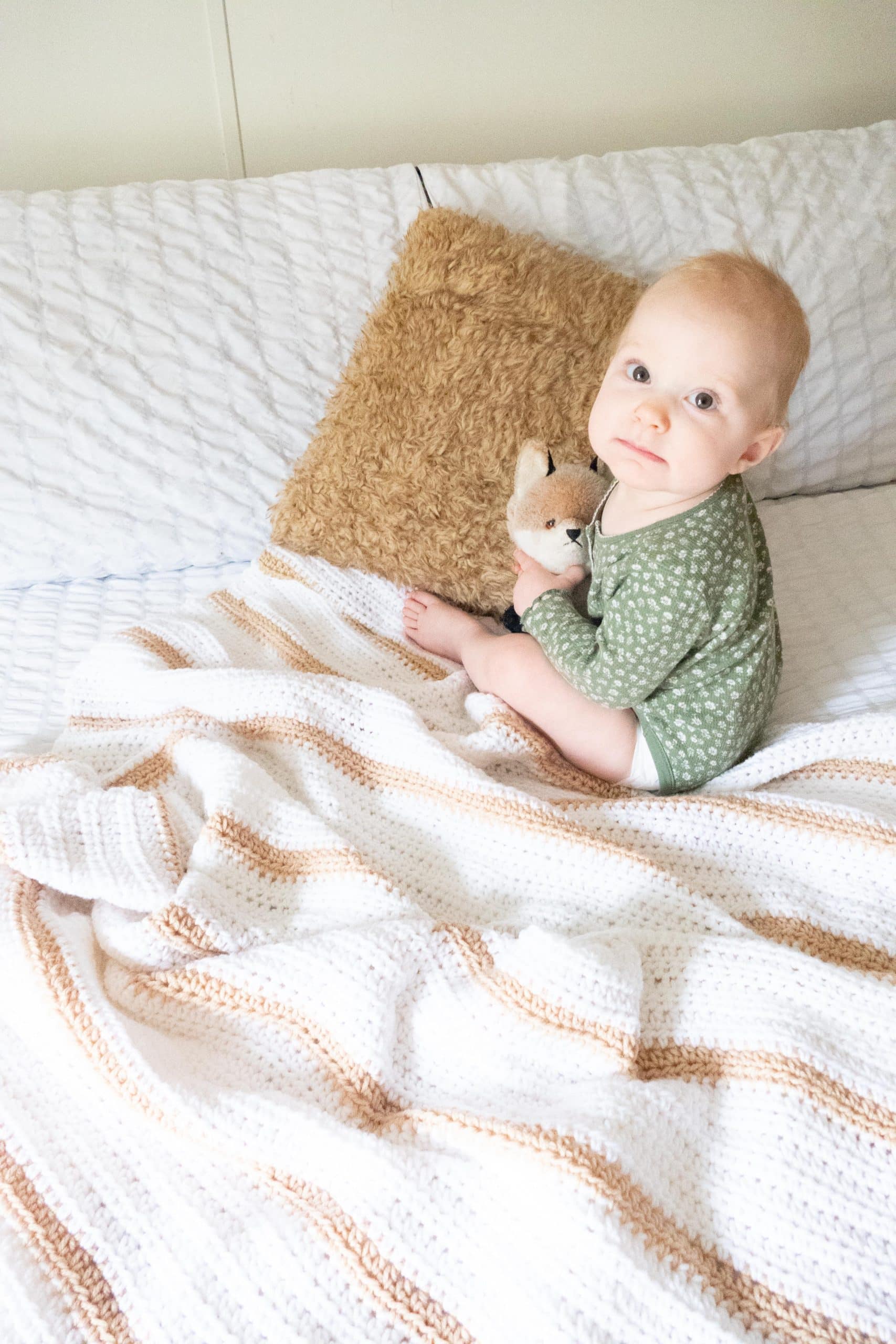The Diagonal Baby Blanket - Free Crochet Pattern - Amelia Makes