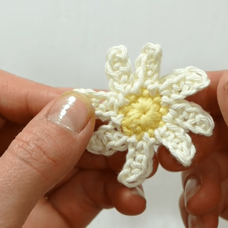 How to Crochet a Mini Daisy in 10 Minutes - With Video Tutorial ...