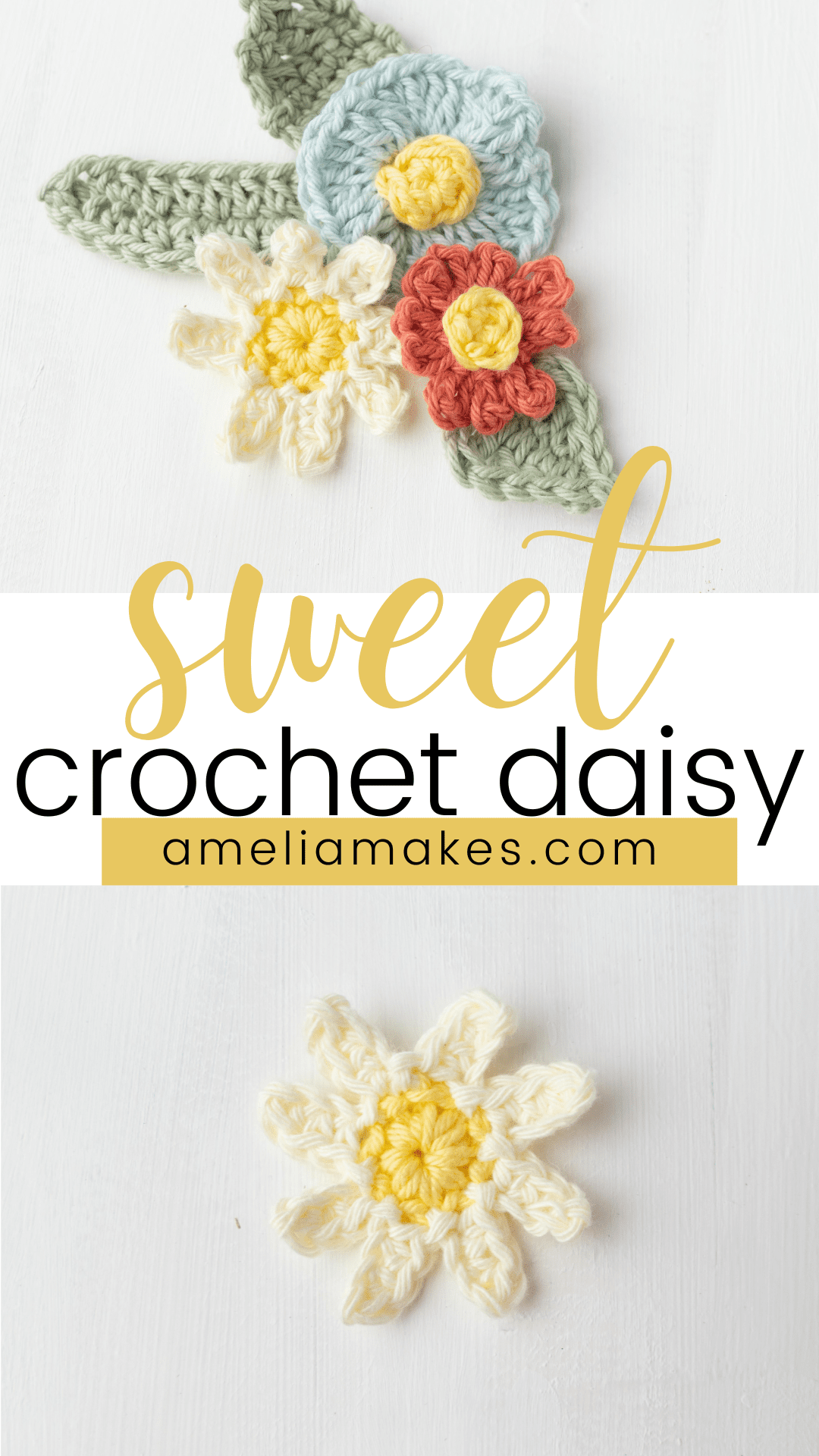 How to Crochet a Mini Daisy in 10 Minutes - With Video Tutorial