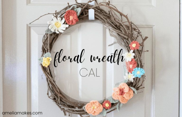 Crochet a Floral Wreath for Spring and Summer - Free Pattern - Amelia Makes