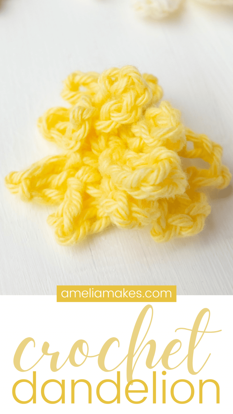 How to Crochet a Dandelion or Marigold Flower in 10 Minutes - Amelia Makes