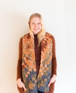 Crochet Corner-to-Corner Temperature Scarf Pattern + Video Tutorial