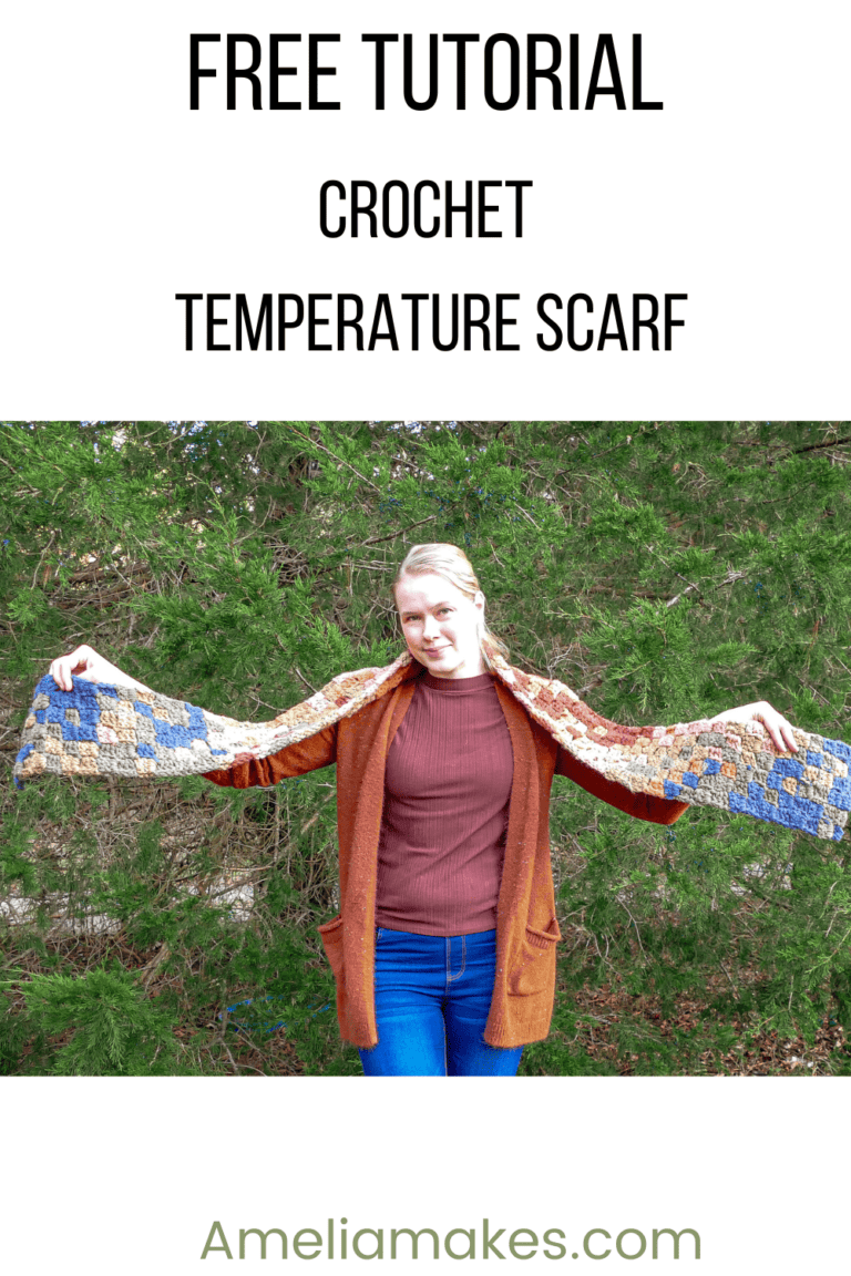 Crochet Corner To Corner Temperature Scarf Pattern + Video Tutorial ...
