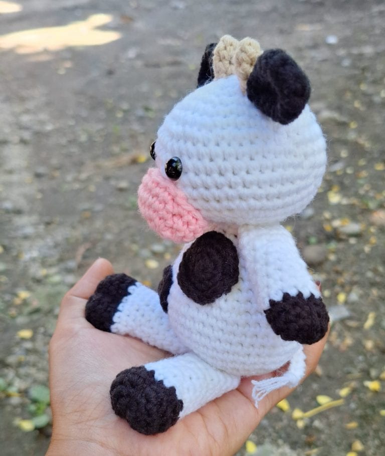 Adorable Mini Crochet Cow - Free Pattern