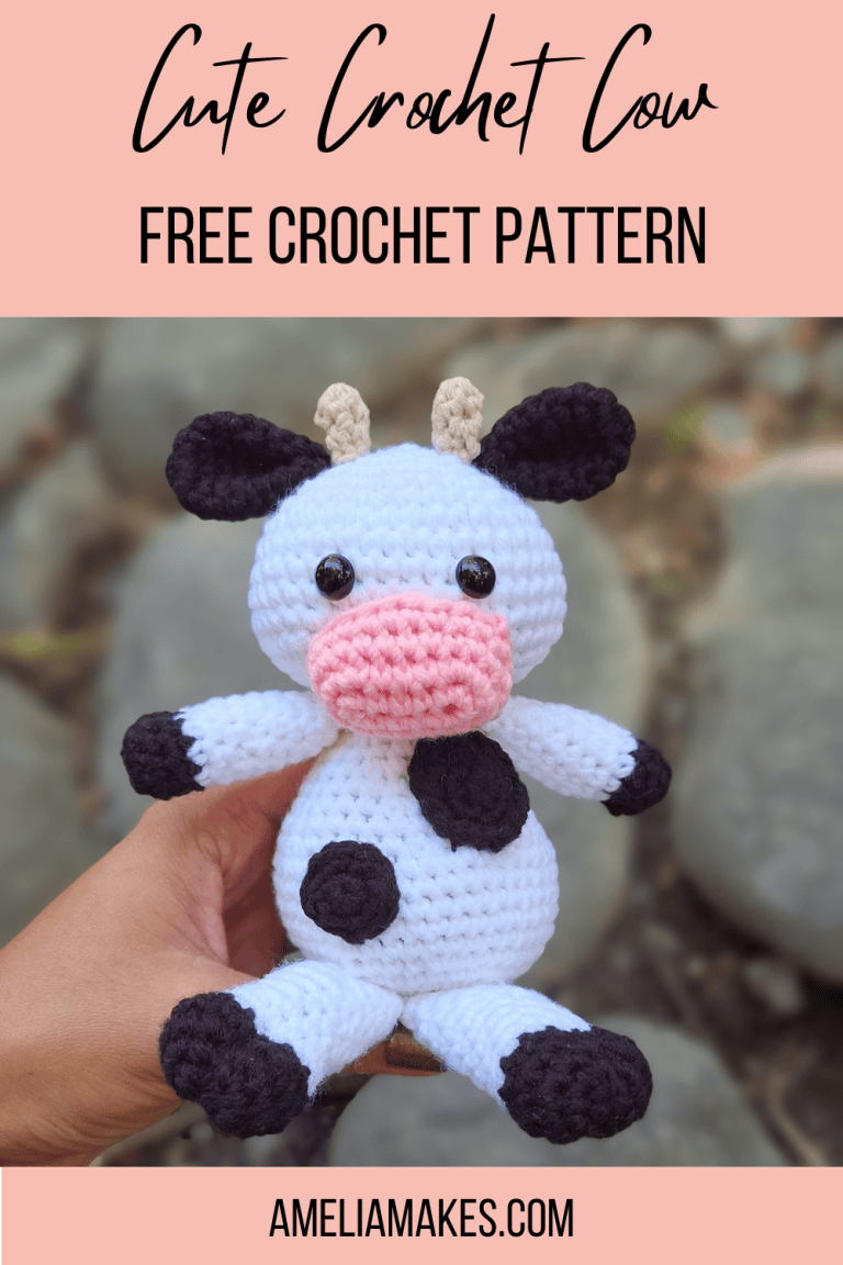 Adorable Mini Crochet Cow - Free Pattern