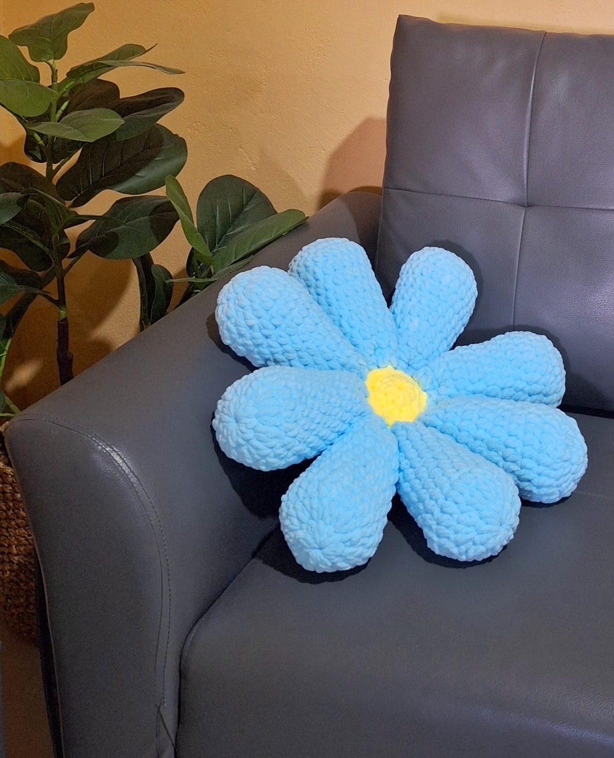 My Colorful Crochet Flower Pillow - Free Pattern