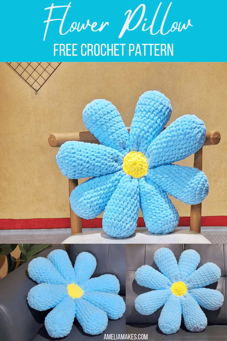 My Colorful Crochet Flower Pillow - Free Pattern