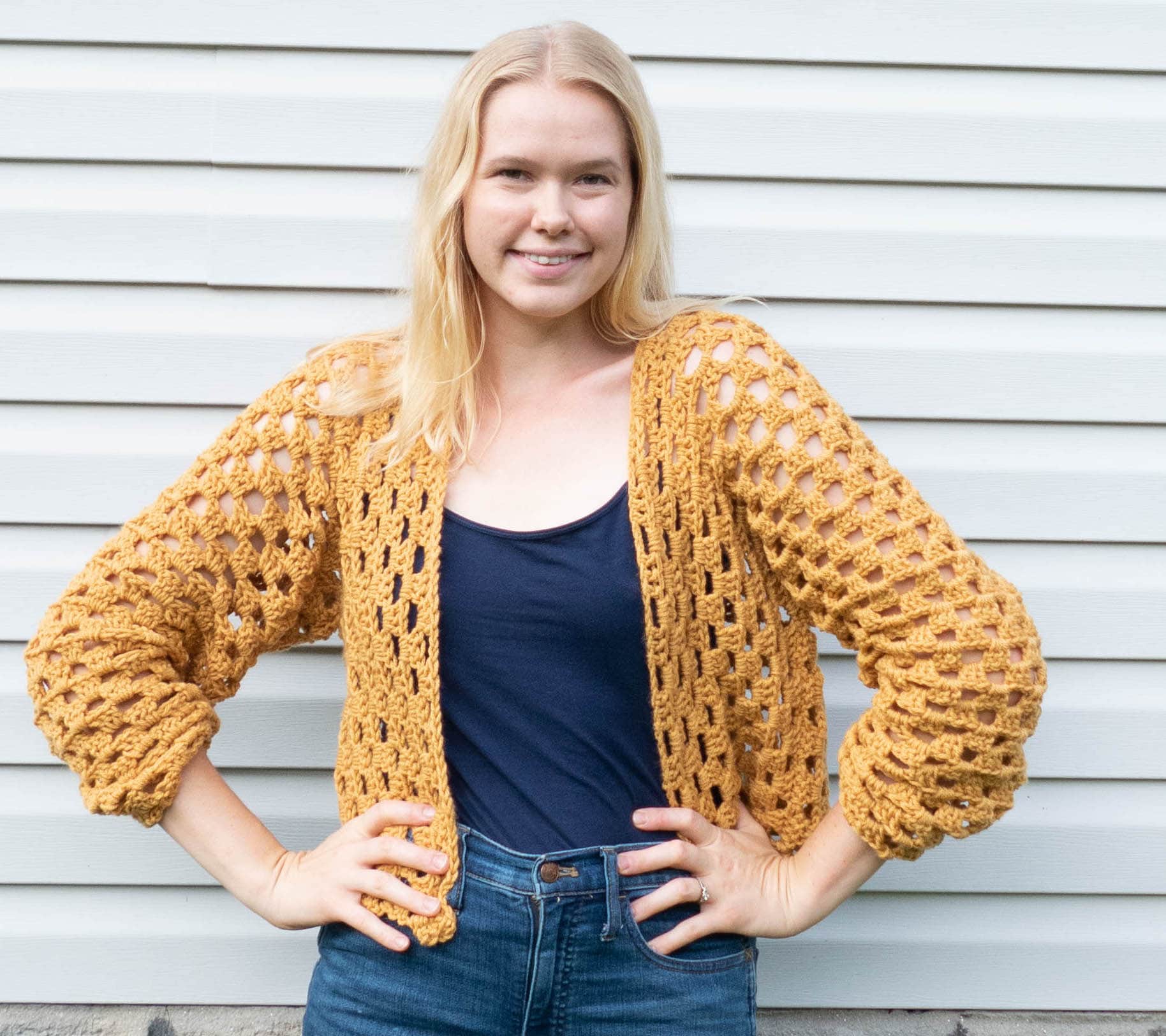 Crochet An Elegant Granny Stitch Cardigan- Free Pattern - Amelia Makes