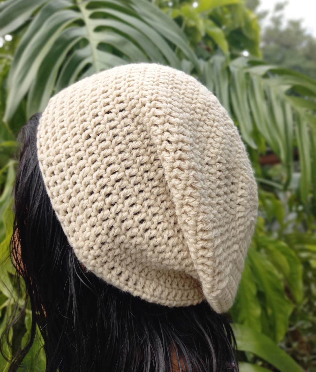 Crochet Slouchy Beanie For Beginners - Free Pattern - Amelia Makes