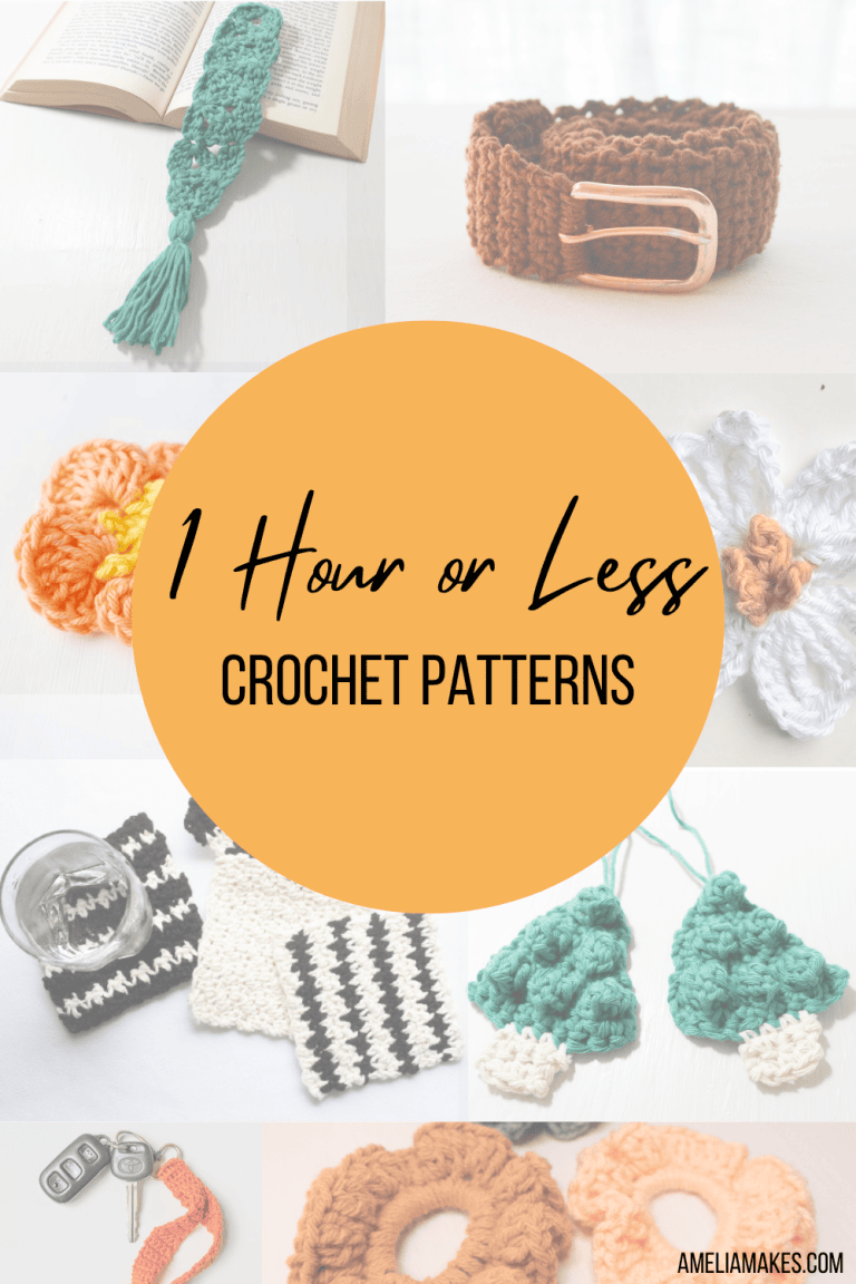 1 Hour Or Less Crochet Projects - 15+ Free Patterns - Amelia Makes
