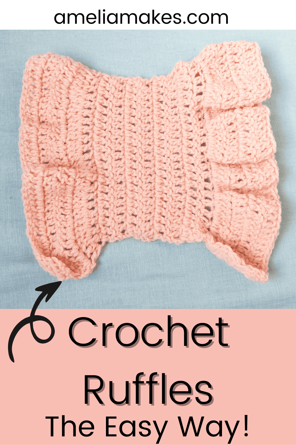 How to Crochet a Ruffle: Step-by-Step Guide + Video Tutorial - Amelia Makes