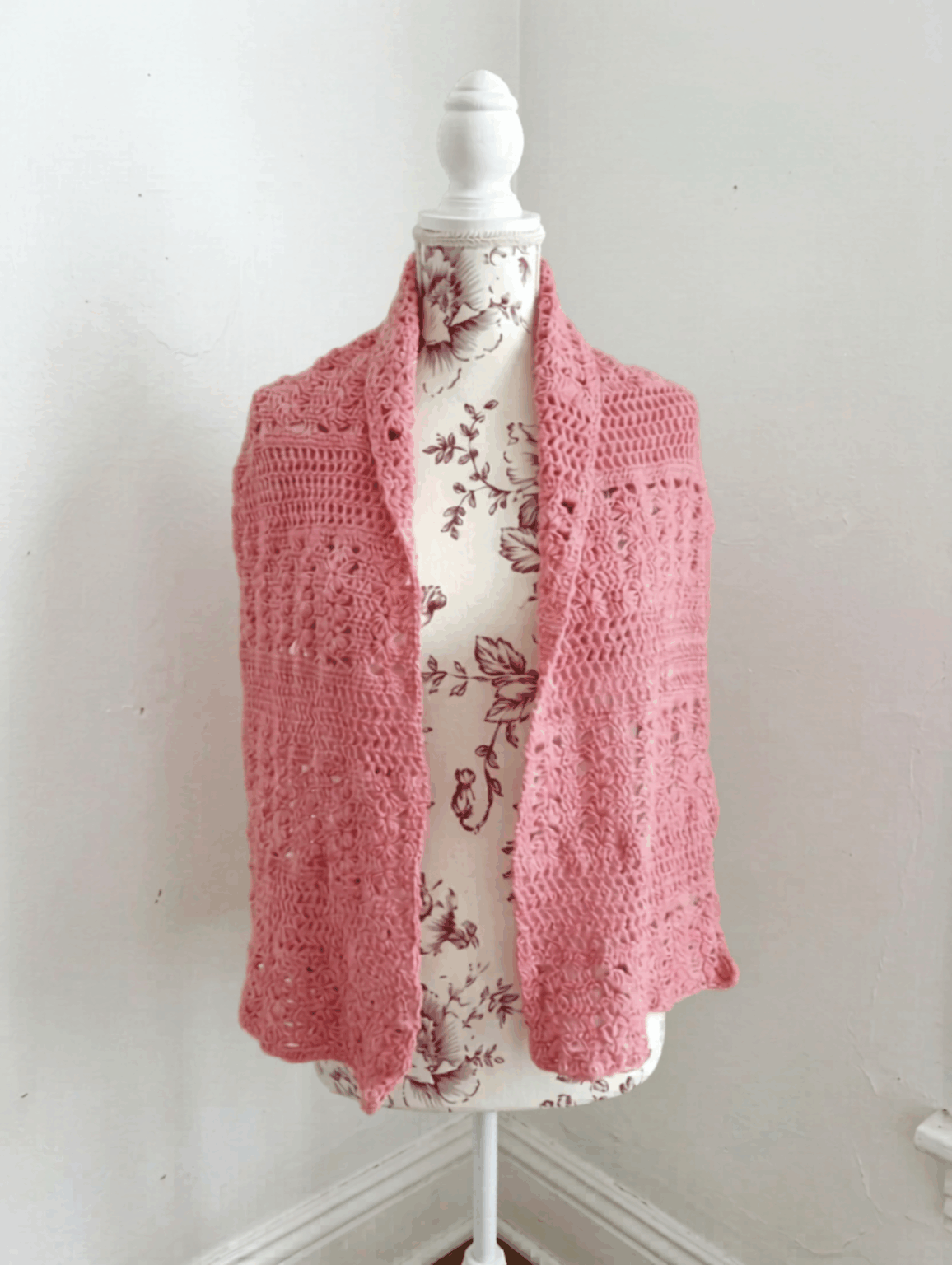 The Lotus Lace Wrap - Free Crochet Shawl Pattern - Amelia Makes